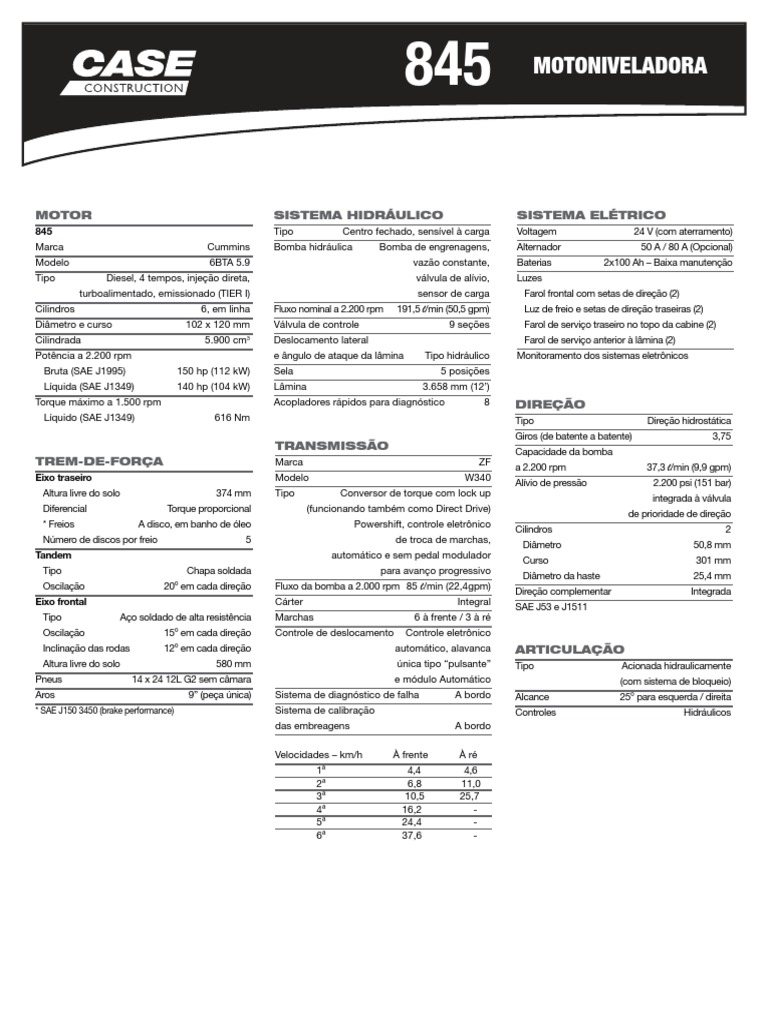 845 Case PDF | PDF | Pneu | Motores