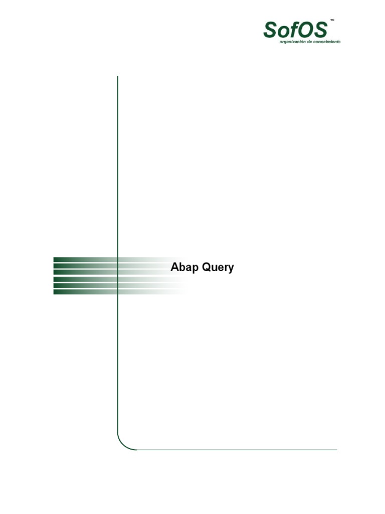 Manual Abap Query Pdf Bases De Datos Programación De Computadoras