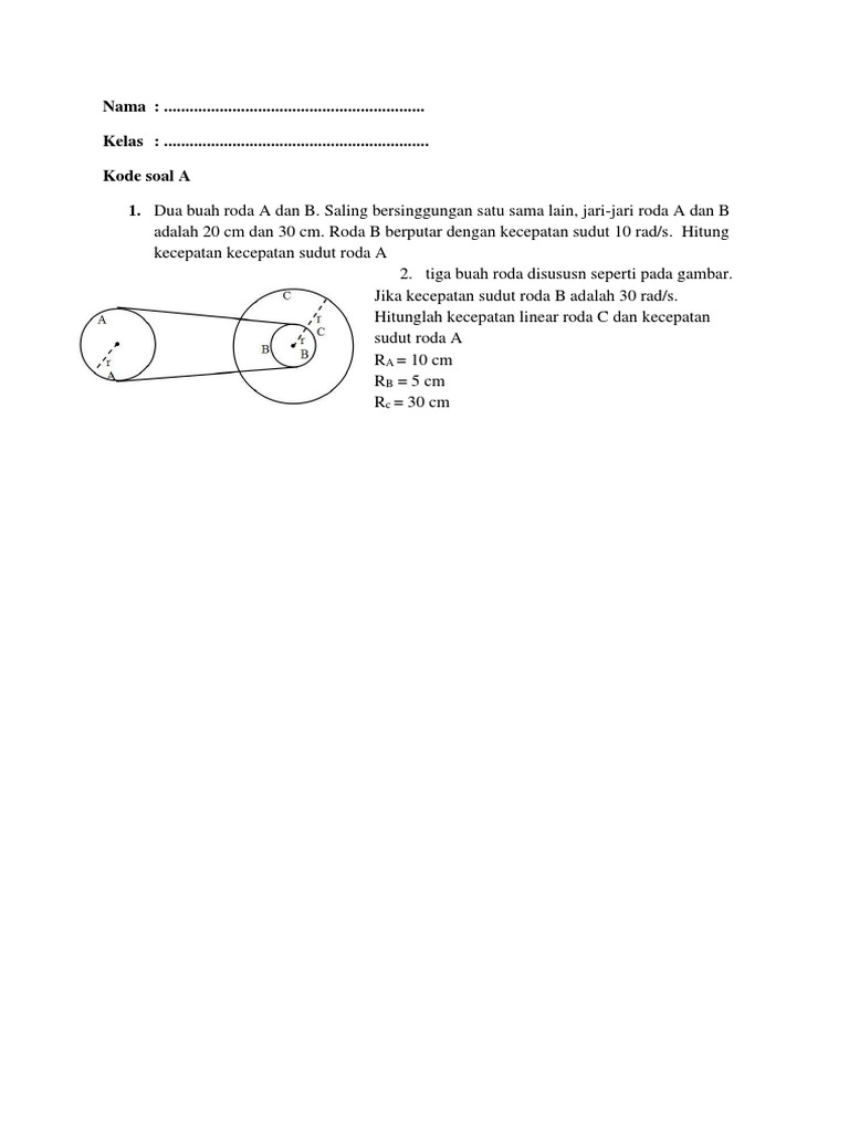 Soal Gerak Melingkar 2 | PDF | Metode & Bahan Ajar Soal Gerak Melingkar 2 | PDF | Metode & Bahan Ajar