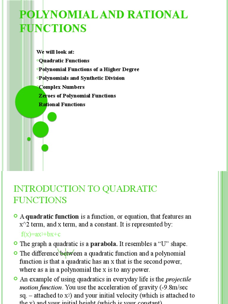 Polynomial and Rational Functions | PDF | Algebra | Mathematics