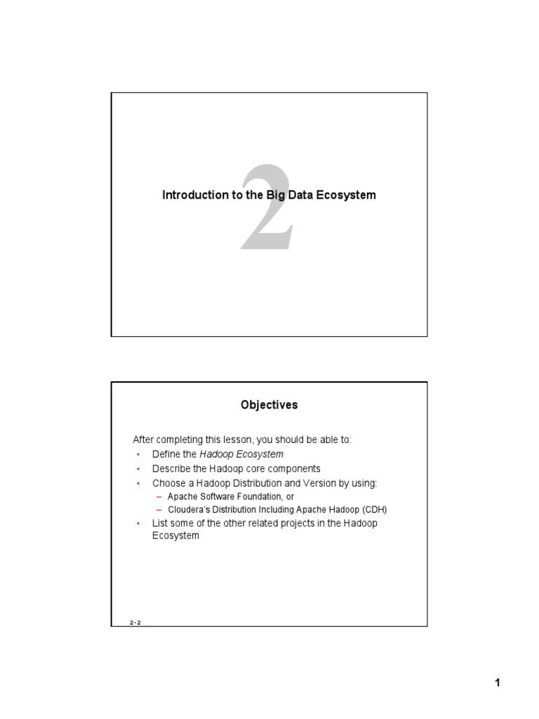 Introduction To The Big Data Ecosystem | PDF | Apache Hadoop | Map Reduce