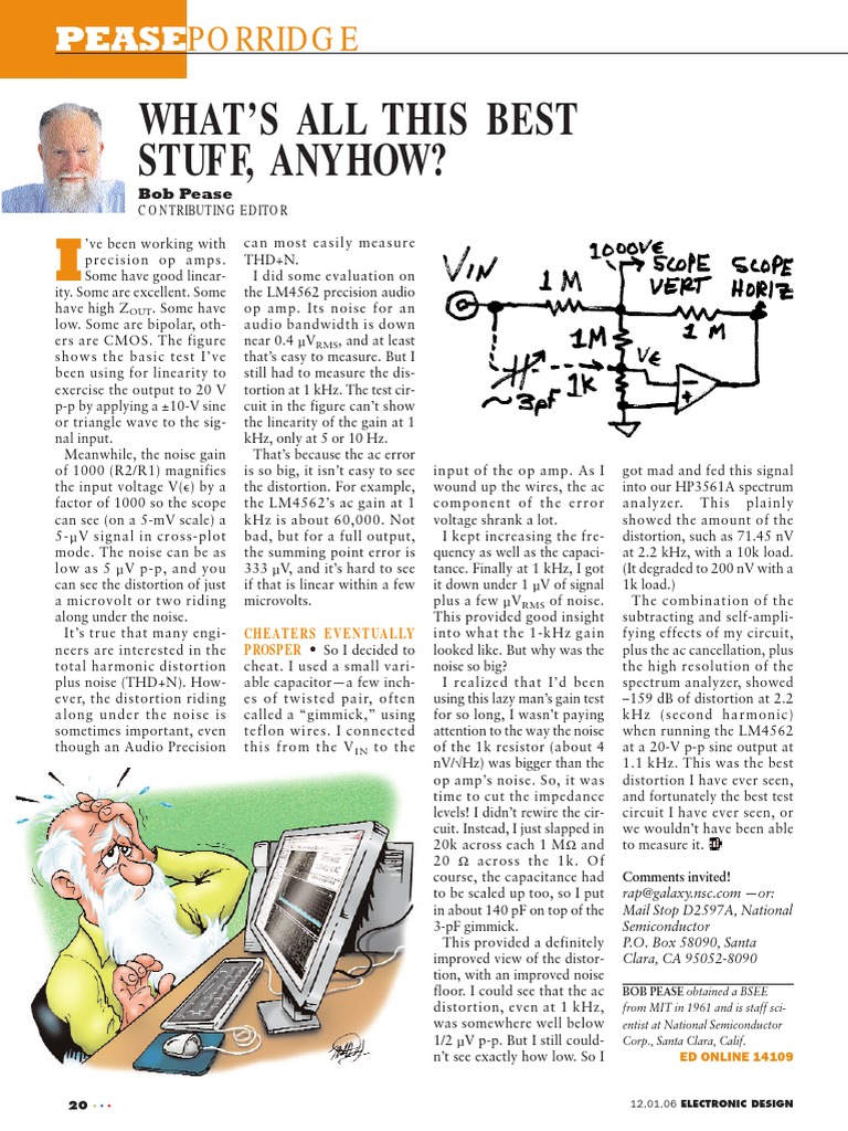 Test - Op - Bob Pease Lab Notes Part 6 | PDF | Amplifier | Operational ...