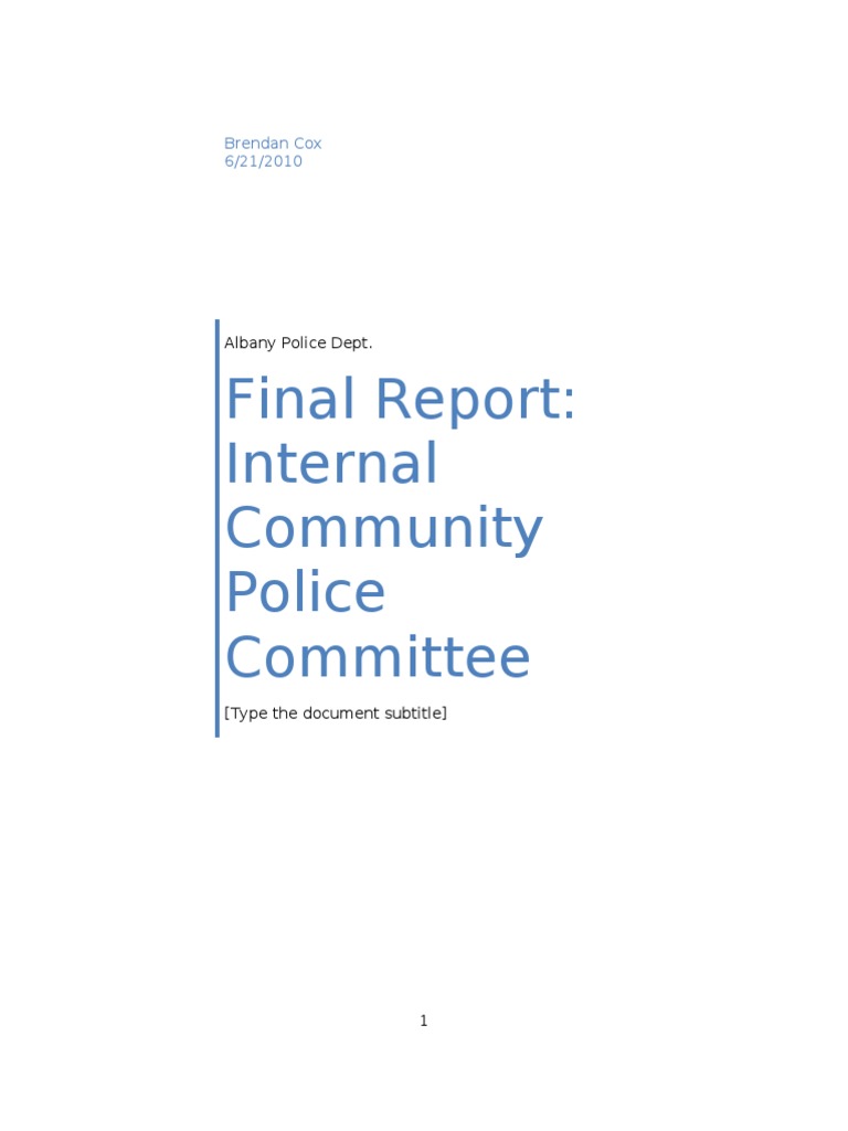Internal Community | PDF | Community Policing | Police