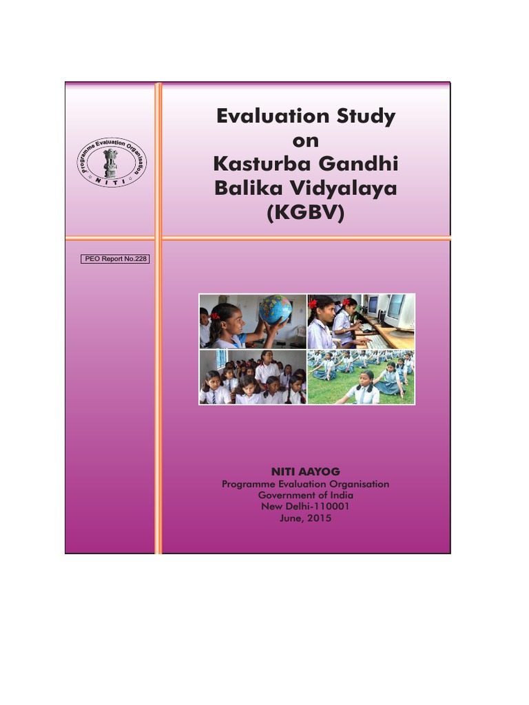 KGBV Report | PDF | Behavior Modification | Learning