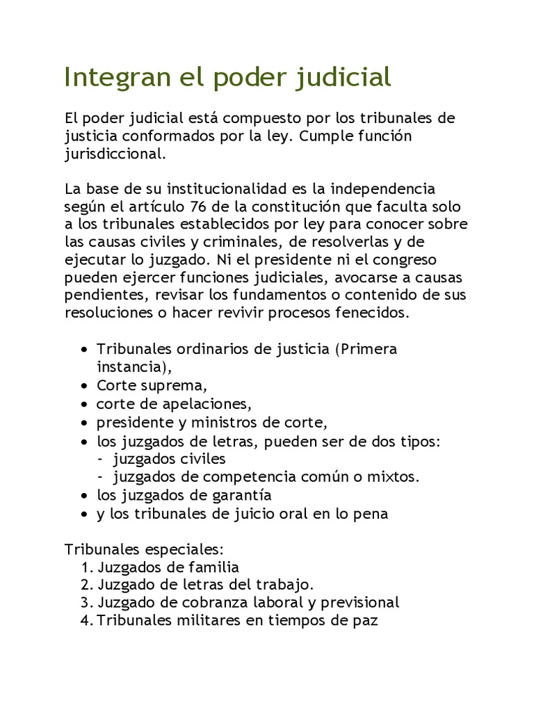Estructura del Poder Judicial | PDF | Gobierno | Virtud