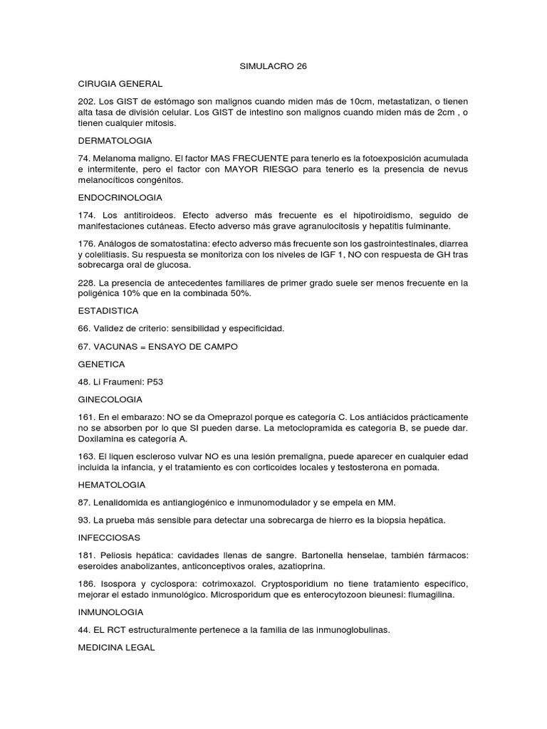 Simulacro 26 Cto | PDF | Rtt | Ciencias de la Salud