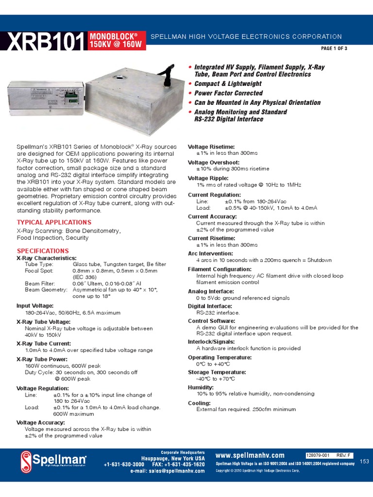 Spellman High Voltage Electronics Corporation: Typical Applications ...