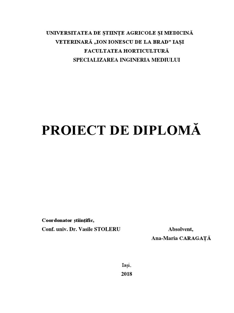 Proiect de Diploma-Caragata Ana-Final | PDF