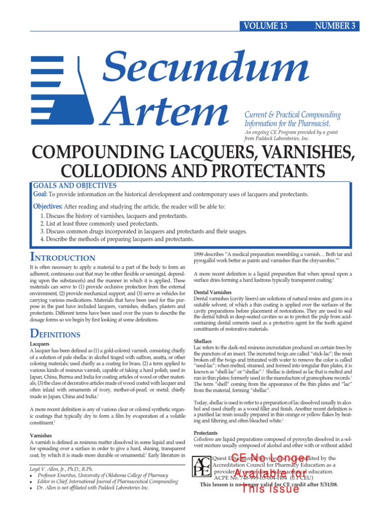 Salicylic Acid in Flexible Collodion | PDF | Varnish | Resin