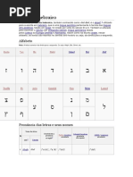Alfabeto Hebraico: Letras e Significados | PDF