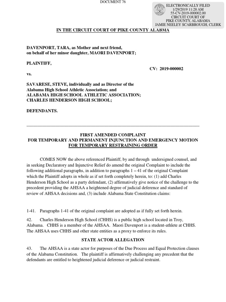 Amended Complaint | PDF | Equal Protection Clause | Virginia Circuit Court