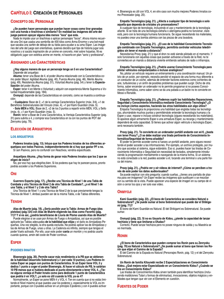 Akuma - Erratas y FAQs v1.0 (02-01-2018) F PDF | PDF