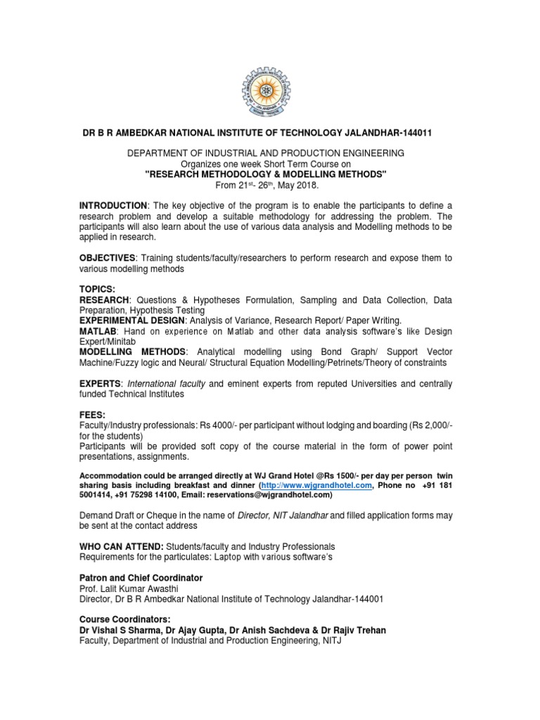 FDP Brochure 1805018684 | PDF | Hypothesis | Data Analysis