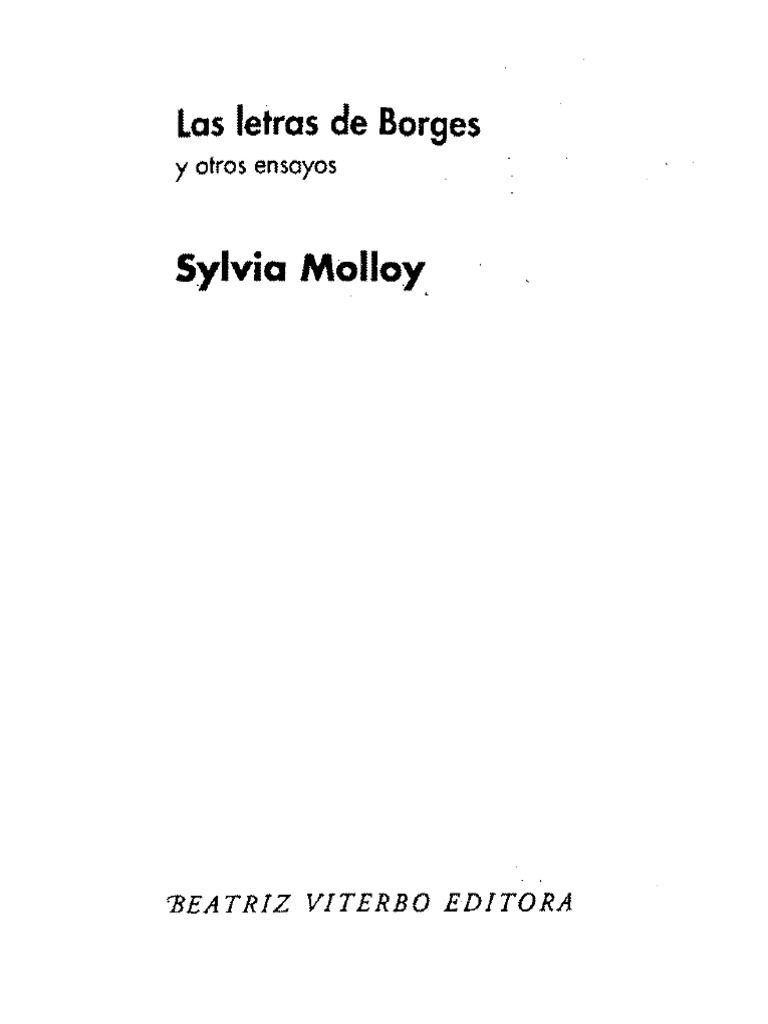 Sylvia Molloy, Borges | PDF | Cuentos