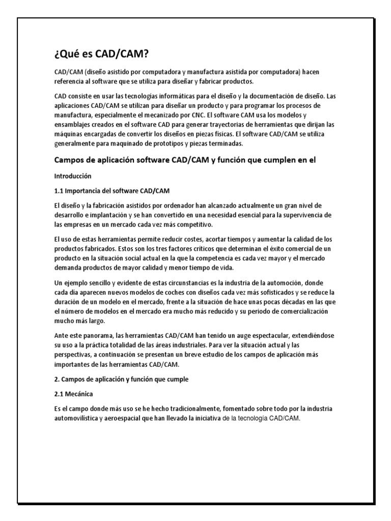 Qué Es CAD | PDF | Sistema de información geográfica | Software