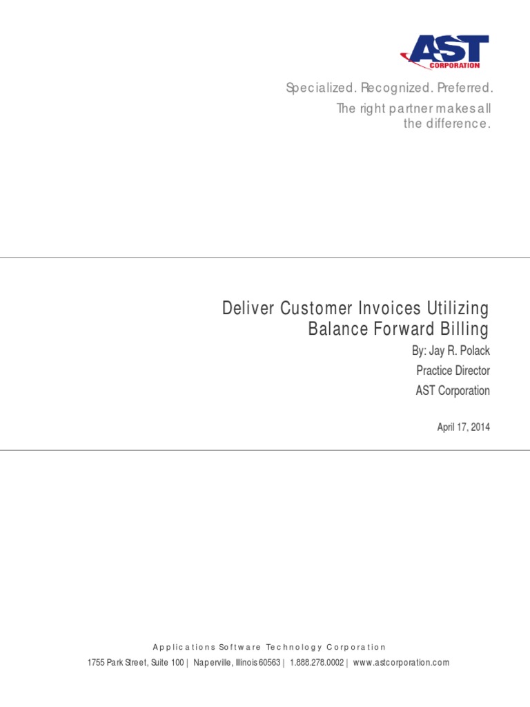 Balance Forward Billing PDF | PDF | Invoice | Page Layout