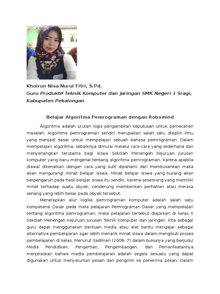 Belajar Algoritma Pemrograman Dengan Robomind | PDF