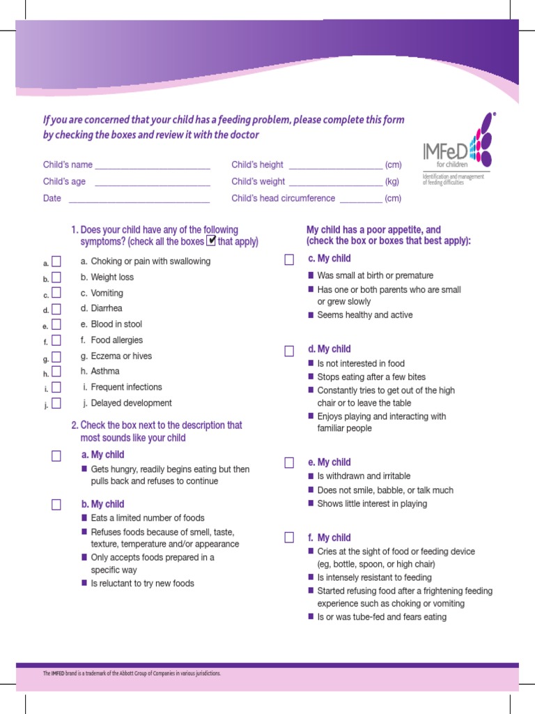Imfed Questionnaire | PDF | Tofu | Food And Drink