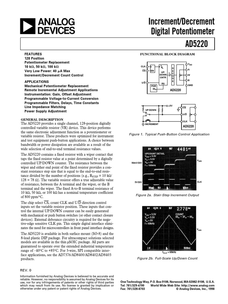 Ad 5220 | PDF | Resistor | Electrostatic Discharge