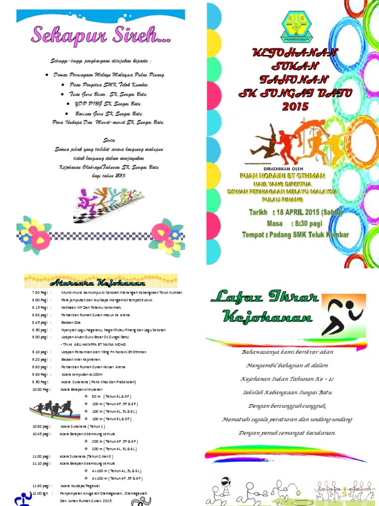 Buku Program Sukan 2015 | PDF