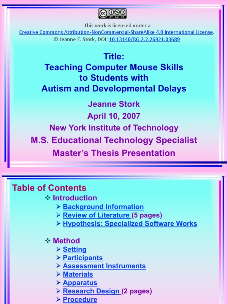 Teaching Computer Mouse Skills Students Severe Autism | PDF | Special ...
