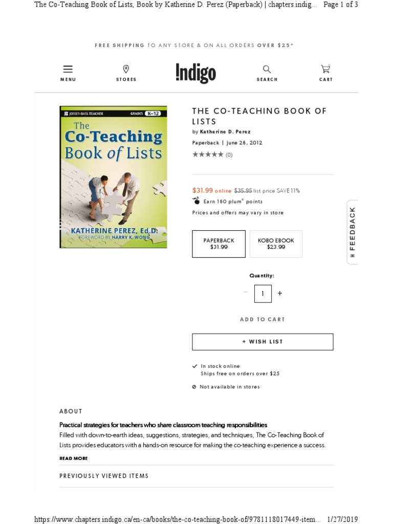 The Co-Teaching Book of Lists: Free Shipping | PDF | Written ...