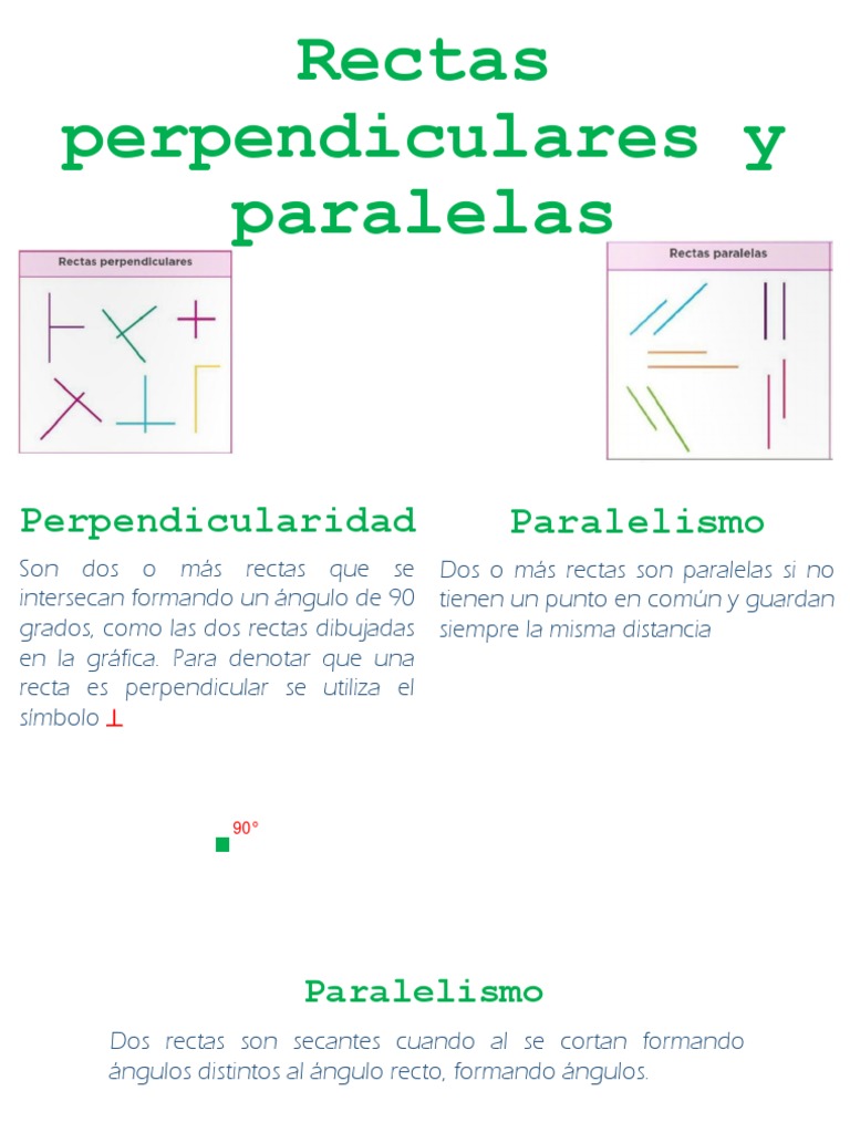 P2. Rectas Perpendiculares y Paralelas | PDF | Perpendicular | Geometría