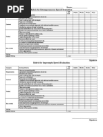 Acting Audition Score Sheet | PDF | Communication | Cognition