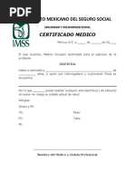 Certificado Médico Cruz Roja | PDF | Enfermedades y trastornos | Ciencias de la Salud