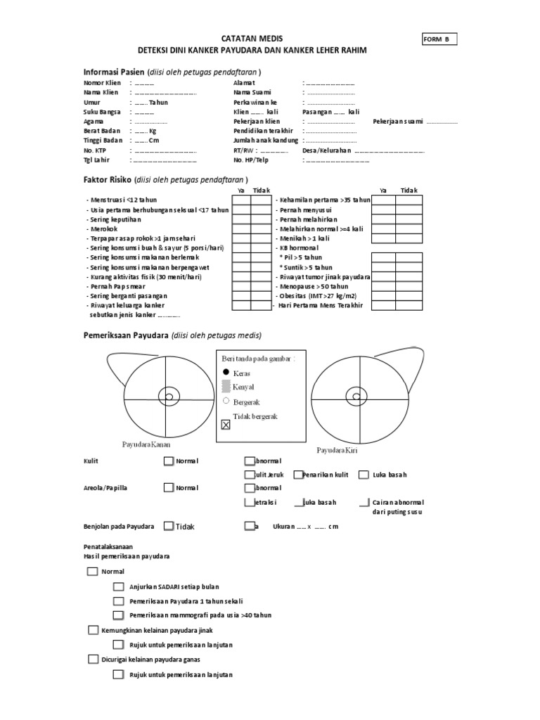 Lembar Hasil Pemeriksaan IVA Atau Papsmear | PDF