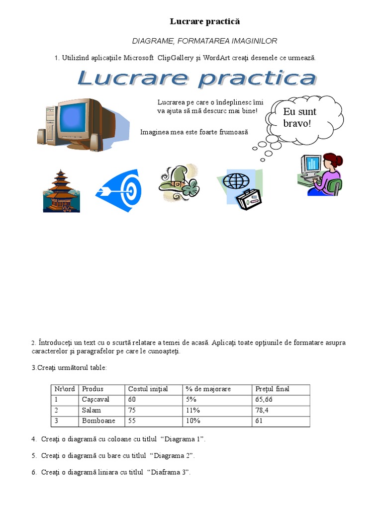 Lucrare Practica Clasa 7 Diagrame | PDF