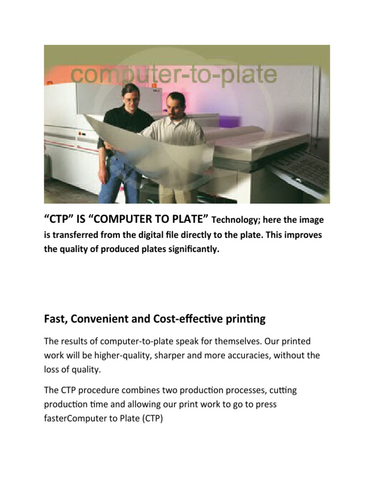 Optimized CTP Printing Workflow | PDF | Computers