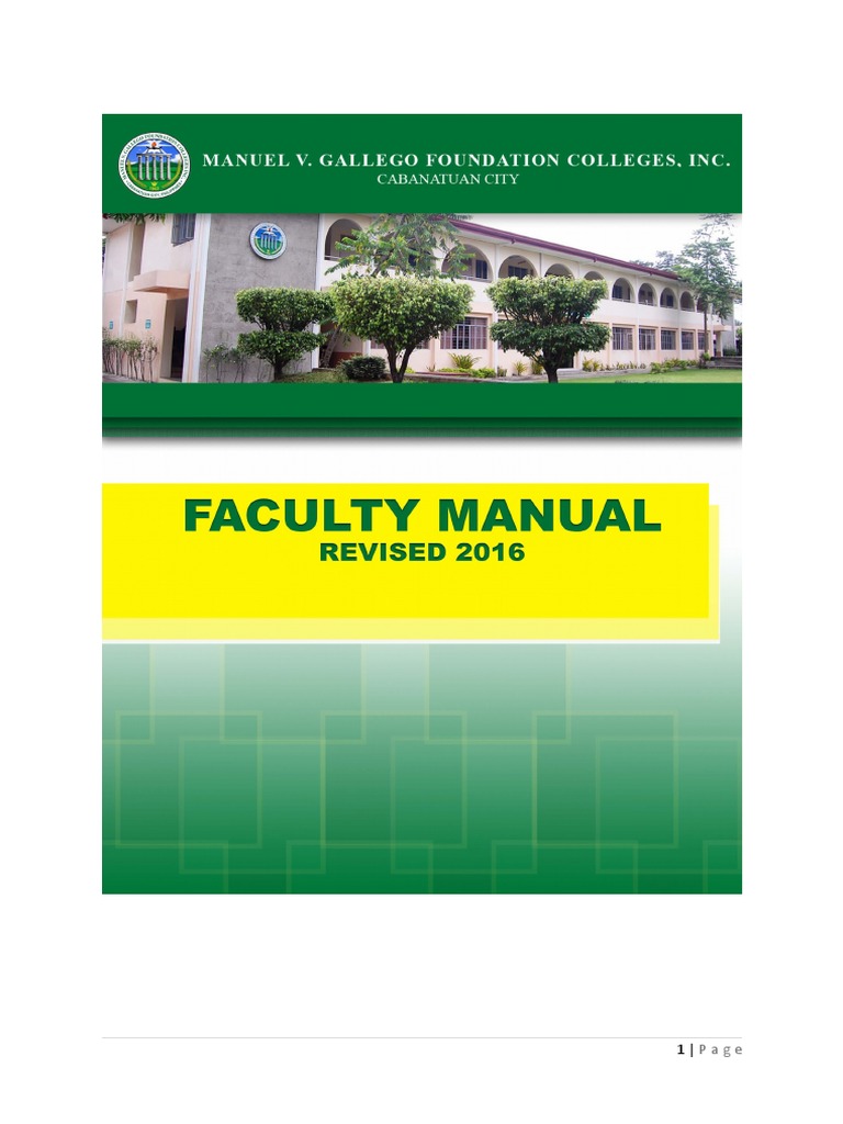 Faculty Manual | PDF