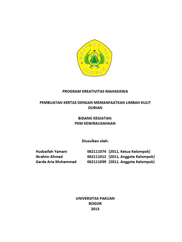 Proposal Kertas | PDF