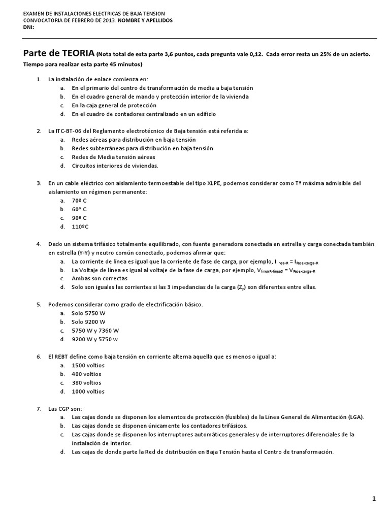 Examen DC | PDF | Corriente eléctrica | Electricidad