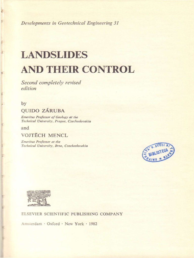 Landslides and Their Control | PDF | Landslide | Earth Sciences