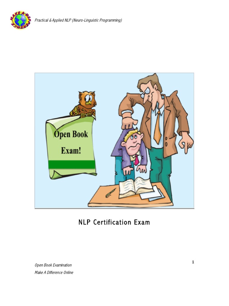NLP Certification Exam | PDF | Neuro Linguistic Programming | Hypnotherapy