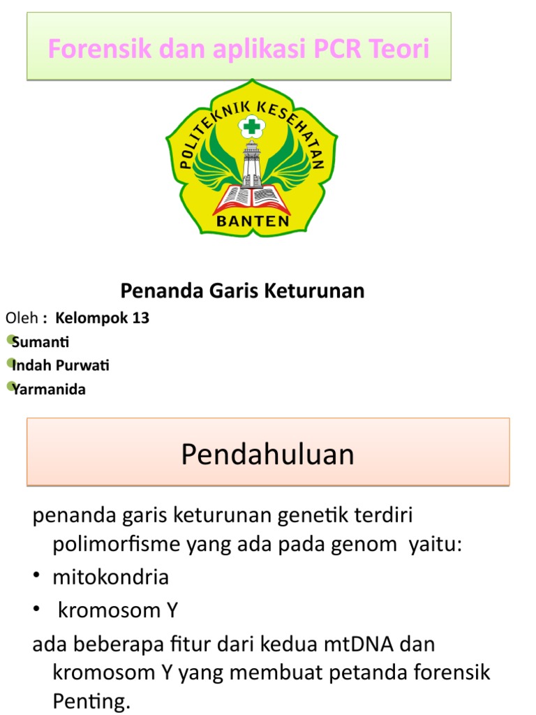 Penanda Garis Keturunan Forensik Dan Aplikasi PCR | PDF