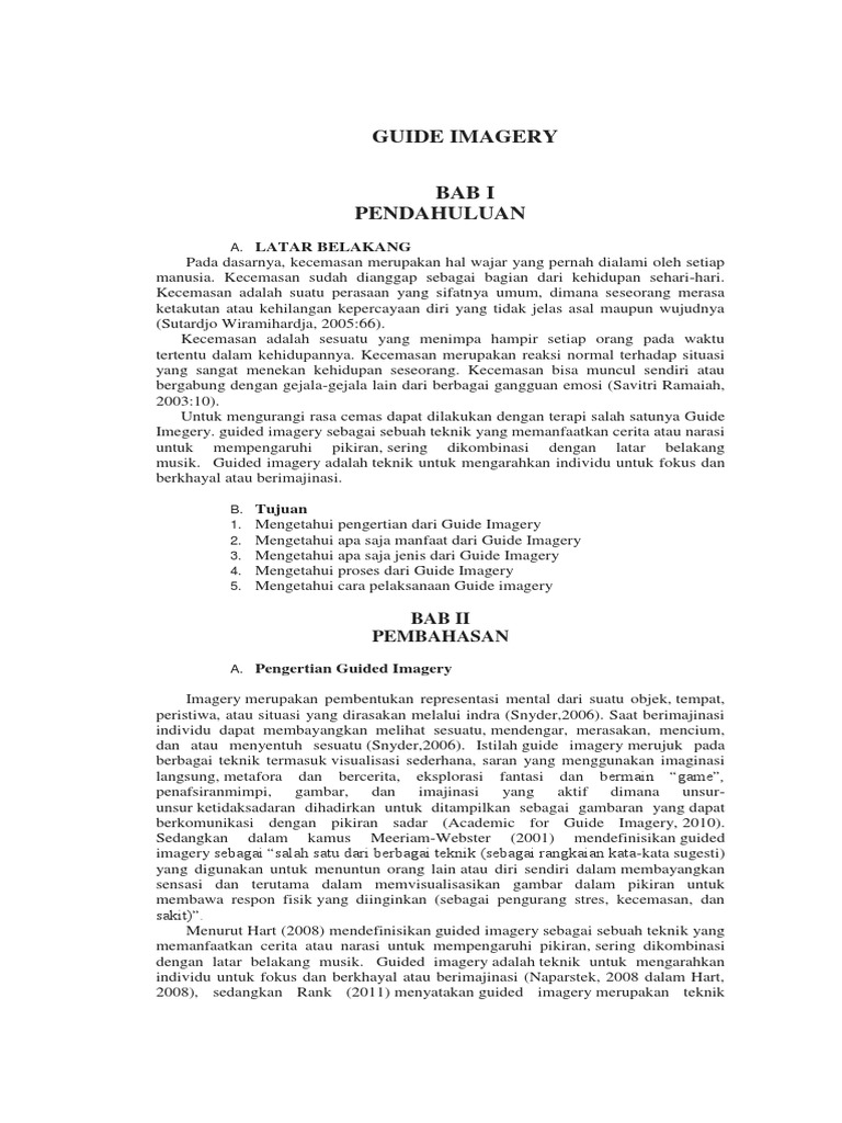 Memahami Teknik Guided Imagery | PDF