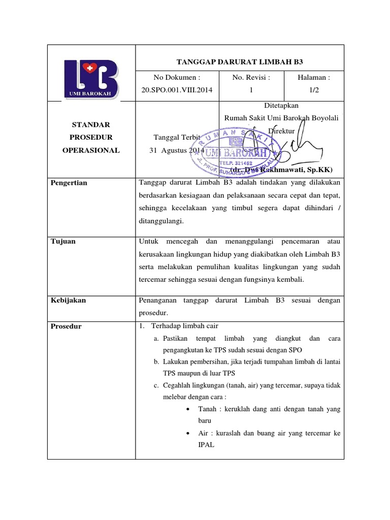 Sop TPS B3 | PDF