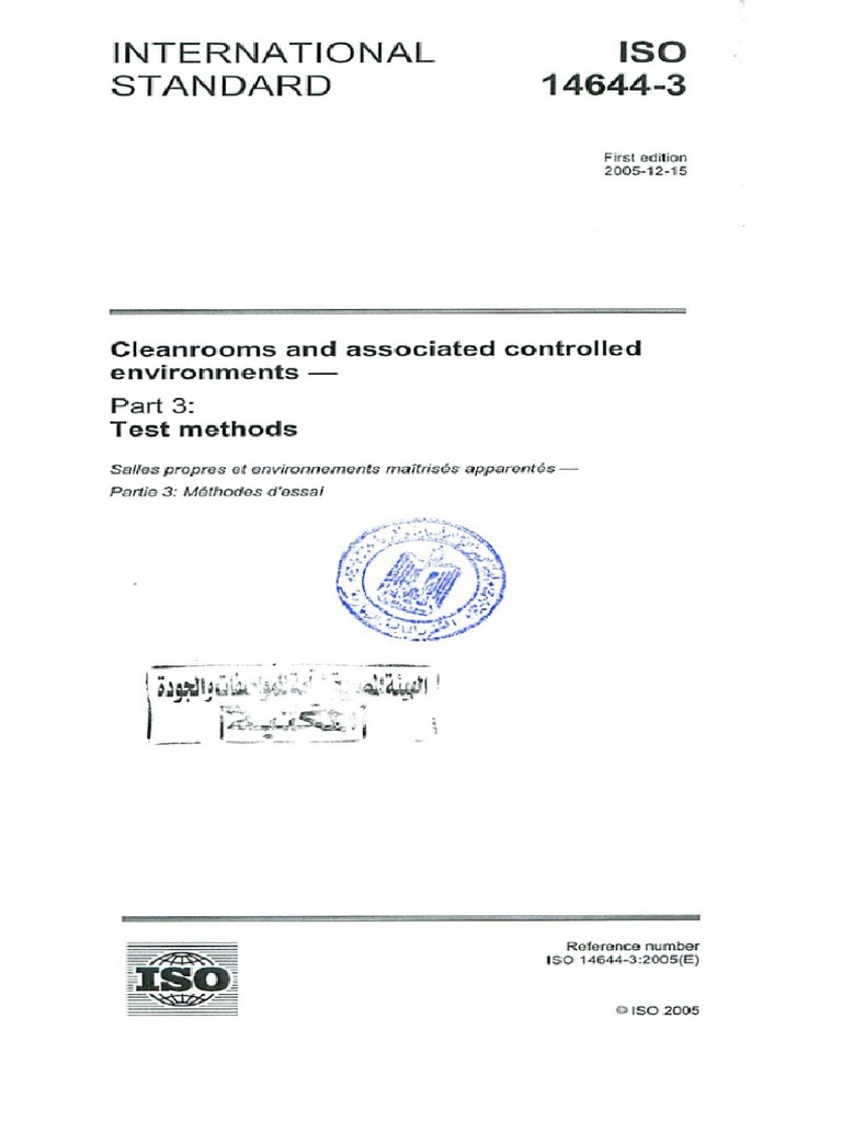 ISO Grades For Clean Rooms PDF | PDF