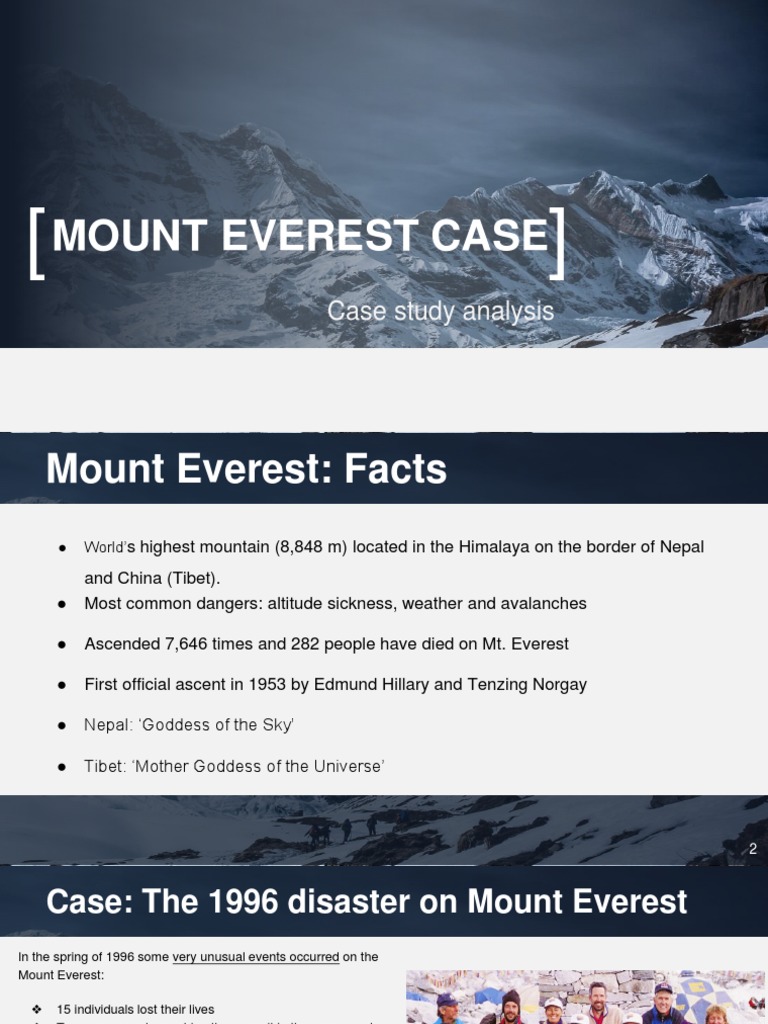 Mount Everest Case | PDF | Mount Everest | Mountaineering