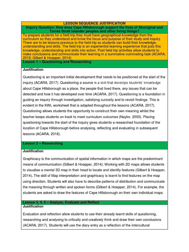 Lesson Sequence Justification | PDF | Educational Technology | Learning