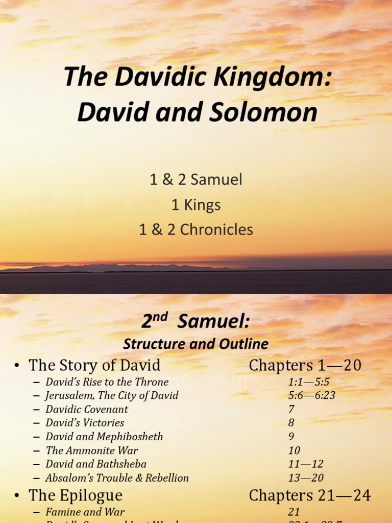 The Davidic Kingdom (Samuel and Chronicles) | PDF | Books Of Chronicles ...
