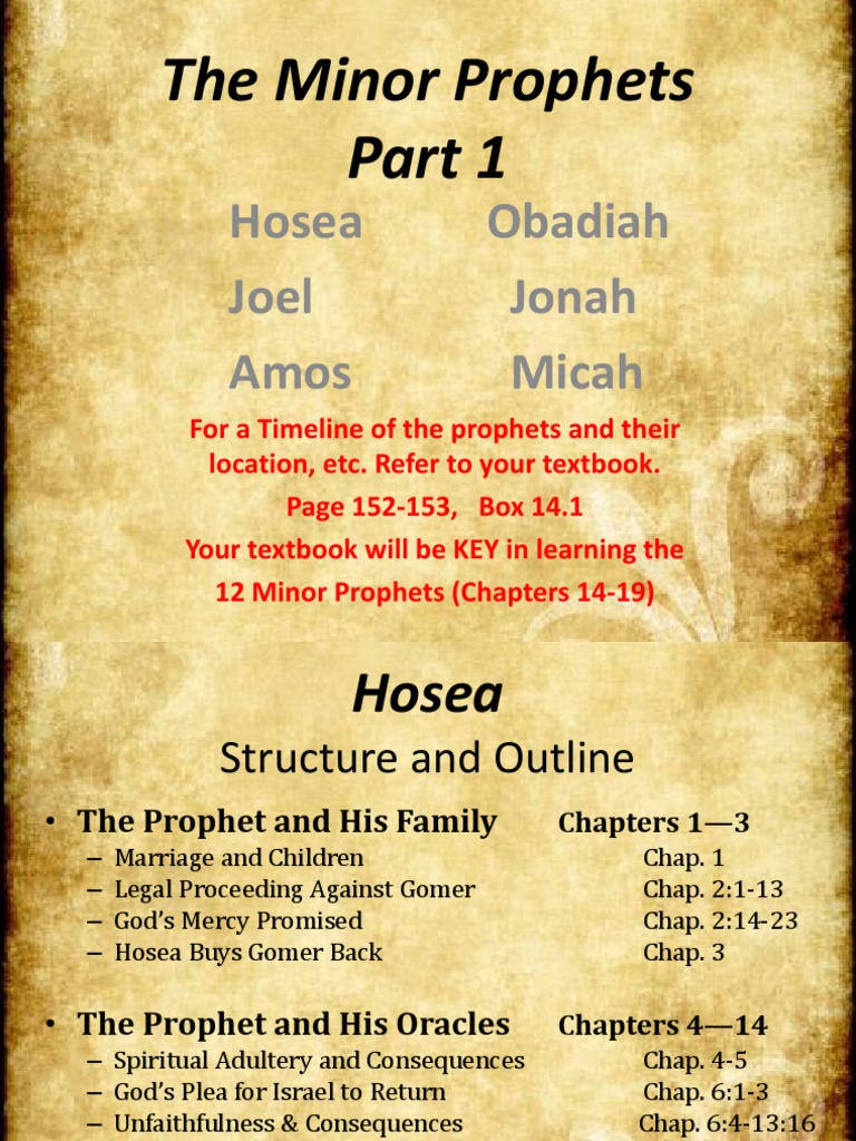 12. Minor Prophets Hosea-Micah | Jonah | Hosea