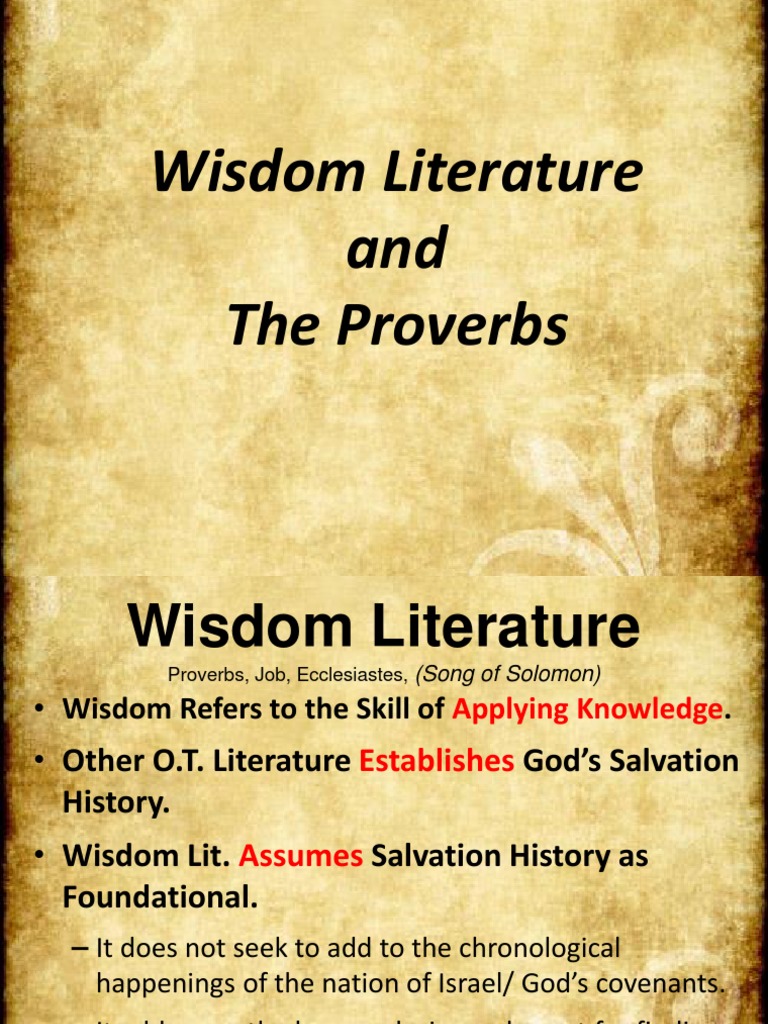 Wisdom Literature and Proverbs | PDF | Book Of Proverbs | Wisdom