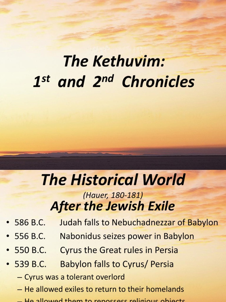 1st and 2nd Chronicles | PDF | Books Of Chronicles | Babylonian Captivity
