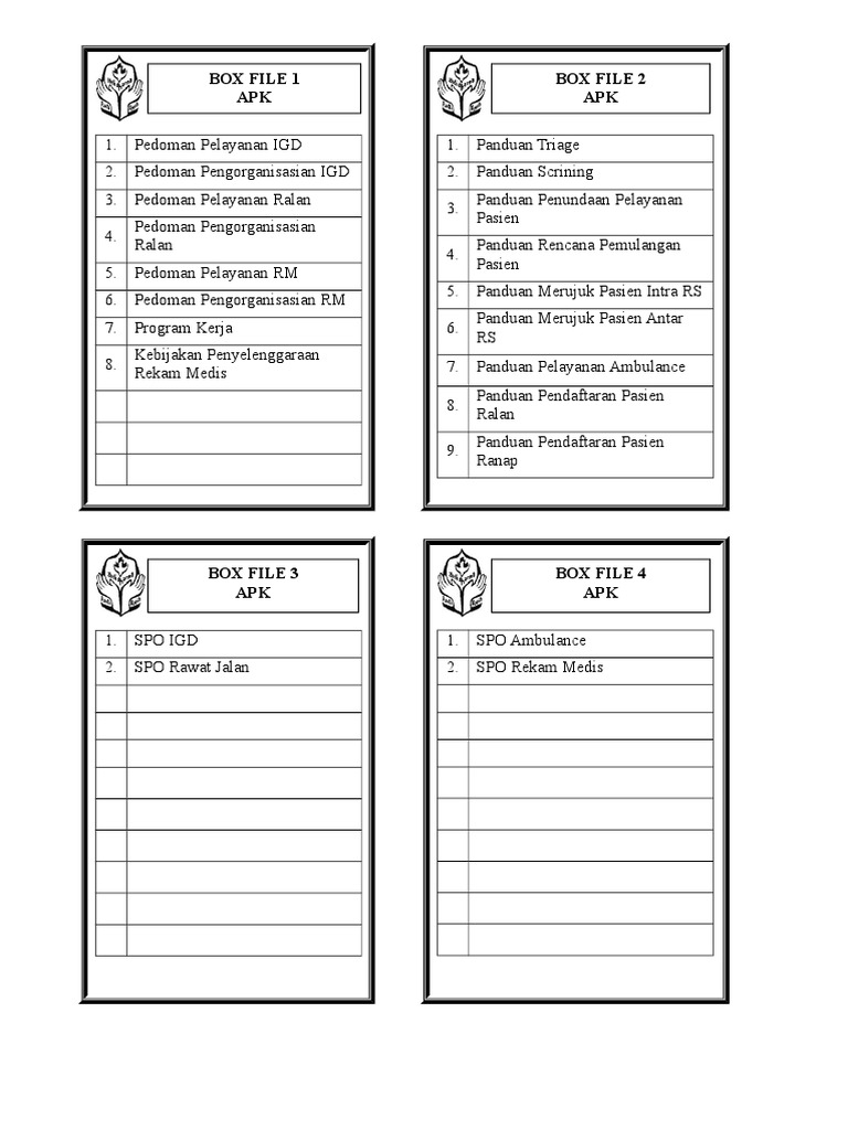 Tulisan Pinggir Box File Erma | PDF