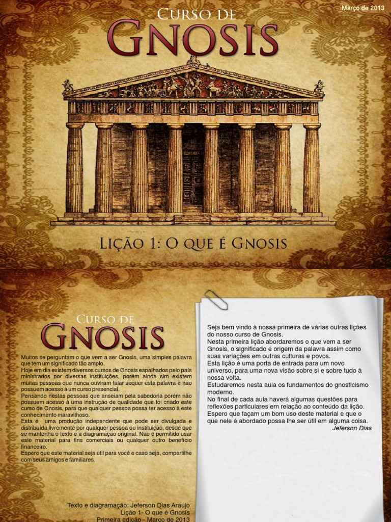 O Que É Gnosis PDF | PDF | Gnosticismo | Conhecimento
