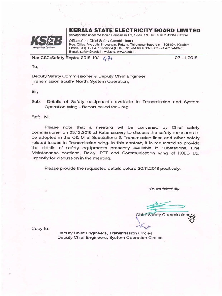 Kerala State Board Limited: Sub: of | PDF